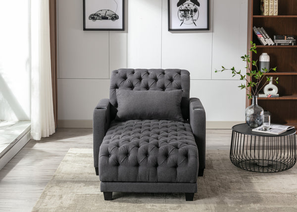 Dark Grey Living Room Leisure Sofa – Room Digs